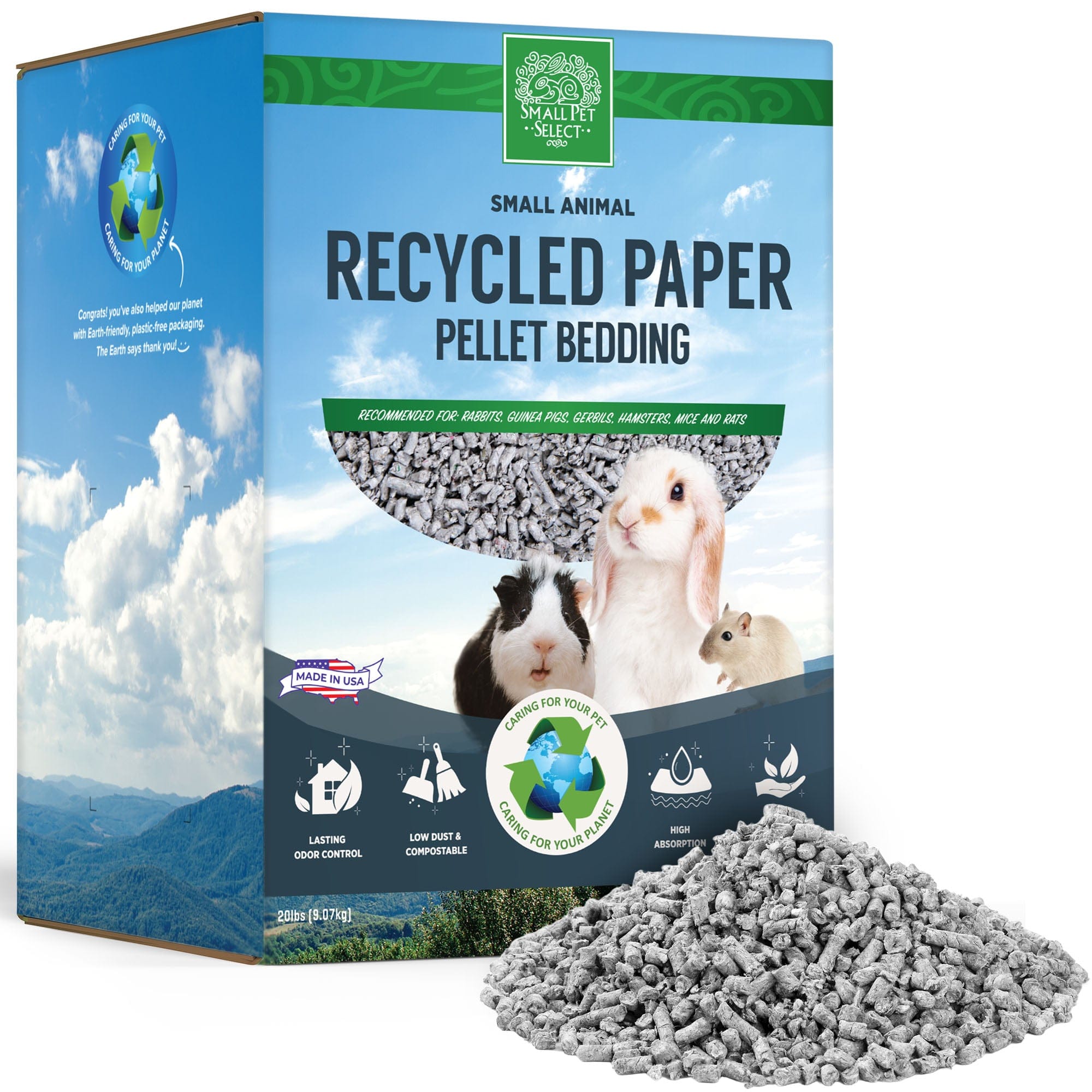Small Animal Recycled Paper Pellet Bedding – Small Pet Select U.S ...